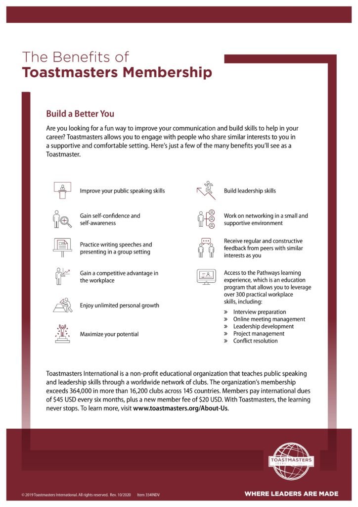Why Toastmasters? - District 20 Toastmasters